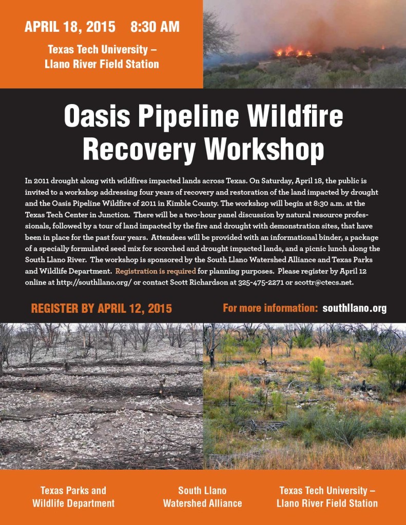 Oasis Pipeline Wildfire Recovery Workshop! Register Now – Texas ...